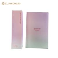 China XL Packaging Printed Cosmetic Foldable Card Box Pink Gradient Color Card Paper Box For Skin Care Essential Oil Holding Cardboard Box for sale