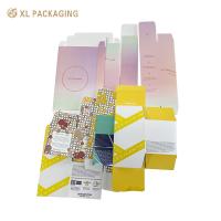 China XL Packaging Printed Cosmetic Foldable Card Box Pink Gradient Color Card Paper Box For Skin Care Essential Oil Holding Cardboard Box for sale