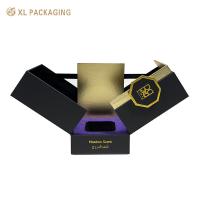 China XL Packaging Custom Packaging Box Factory Two Door Open Magnet Perfume Paper Box Black EVA Foam Insert Texture Paper Box for sale