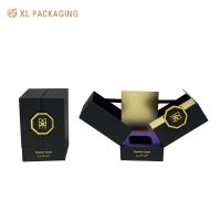China XL Packaging Custom Packaging Box Factory Two Door Open Magnet Perfume Paper Box Black EVA Foam Insert Texture Paper Box for sale