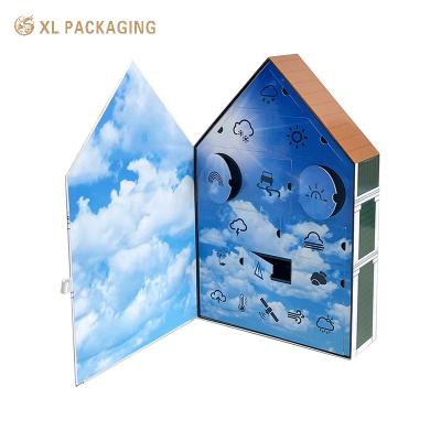 China Custom House-Shaped 12-Day Advent Calendar Box for Skincare & Toys for sale