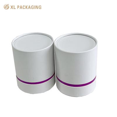 China XL Packaging Custom Packaging Factory Custom Logo Cylinder Round Candle Paper Tube Packaging Box White Candle Paper Box for sale