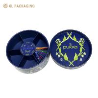 China Food-Safe Round Cylinder Box with Custom Printing and Divided Inner Tray for Tea and Coffee for sale