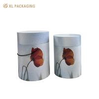 China XL Packaging Custom Packaging Box Custom Large Size Cylinder Box Flower Paper Tube Box with Handle for Tea Packaging for sale