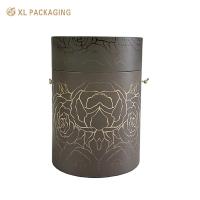 China Portable Rope Handle Paper Tube Packaging with 157gsm Art Paper and Customizable Luxury Printing for Premium Gifts for sale