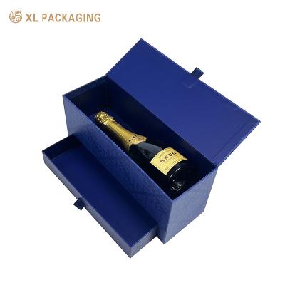 China  XL Packaging Custom Packaging Box Factory Two Layers Glass Bottle Packaging Box Customized Paper Wine Box With Magnetic Lid for sale