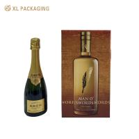 China Custom Luxury Triangle Wine Box with Cardboard Bottle Holder and Gold Foil Finish for sale