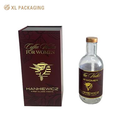 China XL Packaging Custom Packaging Box Factory Custom Magnetic Wine Packaging Box With Gold Foil Logo EVA Insert for sale