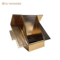 China XL Packaging Custom Packaging Box Factory Gold Glossy Paper Wine Packaging Box Two Door Magnet Vodka Whisky Packaging Box for sale