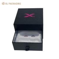 China Custom Luxury Two Layer Gift Drawer Box with Red Foil LOGO and Recyclable Material for Perfume Cosmetic Jewelry for sale