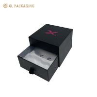 China Custom Luxury Two Layer Gift Drawer Box with Red Foil LOGO and Recyclable Material for Perfume Cosmetic Jewelry for sale