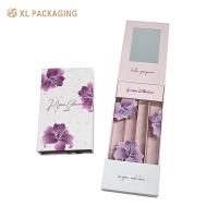 China XL Packaging Custom Luxury Boxes Luxury Custom Cosmetic Box Colorful Lipstick Three Pack Drawer Paper Box Cosmetic Gift Box With Mirror Inside for sale