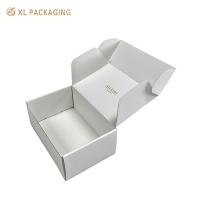 China Flat Shipping White Corrugated Mailer Boxes | Double Grey Card Wrapped Matte Packaging for Tea, Chocolate & Beauty Products for sale