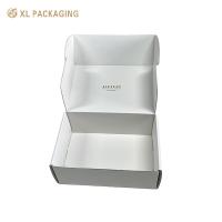 China Flat Shipping White Corrugated Mailer Boxes | Double Grey Card Wrapped Matte Packaging for Tea, Chocolate & Beauty Products for sale