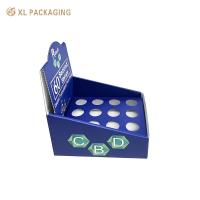 China Wholesale Custom Printed Corrugated Display Box | Flat-Pack Counter Display Packaging with 12-Slot Insert for CBD Serum Spray for sale