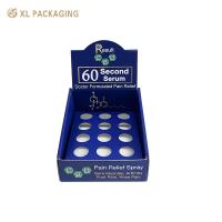 China Wholesale Custom Printed Corrugated Display Box | Flat-Pack Counter Display Packaging with 12-Slot Insert for CBD Serum Spray for sale