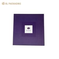China Dual Open 7-Slot Purple Magnetic Chocolate Packaging Box with Full Embossed for sale