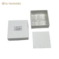 China Luxury White Embossed Chocolate Box with PET Tray - Flat Shippable Two-Piece Foldable Candy Gift Box with Black Foil Stamping for sale