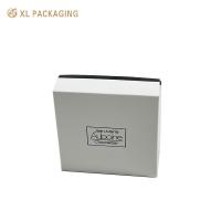 China Luxury White Embossed Chocolate Box with PET Tray - Flat Shippable Two-Piece Foldable Candy Gift Box with Black Foil Stamping for sale