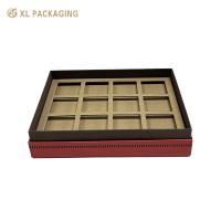 China 2-Piece Lid & Base Chocolate Gift Box Purple Rigid Box with 9 Slot Insert for sale