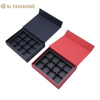 China Chocolate Gift Box Recyclable Black Kraft Paper Boxes With Food Grade Insert for sale