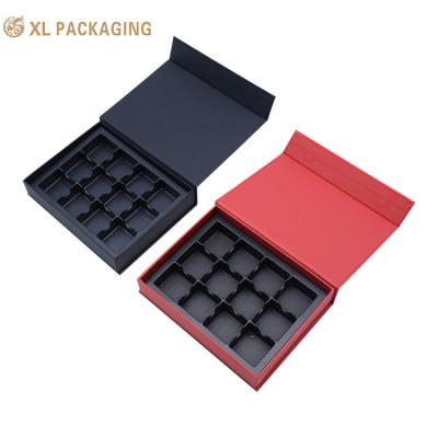 China Chocolate Gift Box Recyclable Black Kraft Paper Boxes With Food Grade Insert for sale