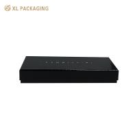 China XL Packaging Custom Packaging Box Factory Custom Printed Costom Packaging Boxes Black Paper Cardboard Gift Packaging Box Glossy Lamination Lid And Base Gift Box for sale