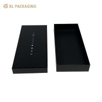 China XL Packaging Custom Packaging Box Factory Custom Printed Costom Packaging Boxes Black Paper Cardboard Gift Packaging Box Glossy Lamination Lid And Base Gift Box for sale
