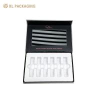 China Luxury Silver Glitter Magnetic Gift Box with Mirror and Customizable PVC Tray for Cosmetic Packaging for sale