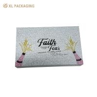 China Luxury Silver Glitter Magnetic Gift Box with Mirror and Customizable PVC Tray for Cosmetic Packaging for sale