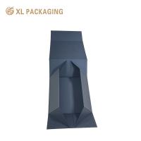 China XL Packaging Custom Packaging Box Factory Magnetic Black Bottle Packaging Box For Skincare Wine Luxury Magnetic Closure Box With Soft Foam Tray Gold Foil Stamping & Rigid Cardboard  Protective Packagi for sale