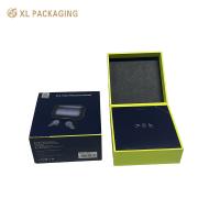 China XL Packaging Black Rigid Paper Earphone Packaging Box  Shockproof Mobile Bluetooth Headset Box With Magnetic Closure Foam Insert Gloss Lamination Sleek Design For Wireless Earbuds Tech Gifts for sale