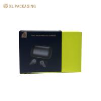 China XL Packaging Black Rigid Paper Earphone Packaging Box  Shockproof Mobile Bluetooth Headset Box With Magnetic Closure Foam Insert Gloss Lamination Sleek Design For Wireless Earbuds Tech Gifts for sale