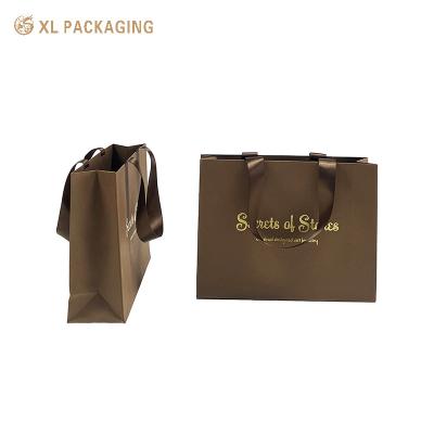 China XL Packaging Premium Gifting Experiences Brown Luxury Shopping Tote Bags Large Paper Gift Bags With Logo Minimalist Design Textured Finish  Versatile For Fashion Beauty Home Decor for sale
