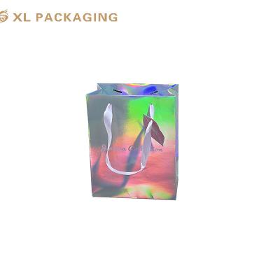 China XL Packaging Personalized Paper Gift Bags With Handles Custom Shiny Shopping Tote Bags Foil Stamping Custom Logo  Gloss Lamination Stylish Packaging For Retail Events Branded Gifting for sale