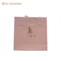 China XL Packaging Wholesale Custom Color Pink Gift Packaging Bags Logo-Printed Paper Shipping Bags With Reinforced Handles Matte/Gloss Finish Perfect For Birthday Gifts Branded Deliveries for sale