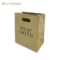 China XL Packaging Custom Packaging Factory Wholesale Custom Brown Kraft Disposable Paper Bag For Food Packaging Takeaway With Handle for sale