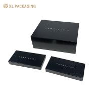 China Ultra-Rigid Construction Wedding Gift Box with Premium Matte Black Finish and Hidden Magnetic Closure for sale