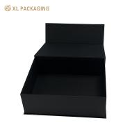 China Ultra-Rigid Construction Wedding Gift Box with Premium Matte Black Finish and Hidden Magnetic Closure for sale