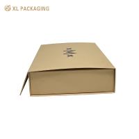 China Eco-Friendly Collapsible Kraft Paper Gift Box with Slanted Tray and Ribbon Closure for sale