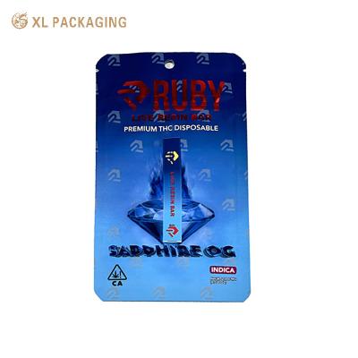 China Custom Heat Sealing Mylar Foil Zip Top Paper Sticker Reusable Storage Bags for sale