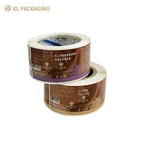China Waterproof Gold Stamping Custom Logo Paper Vinyl Stickers XL Packaging Adhesive Labels for Bottle Goods Packing for sale