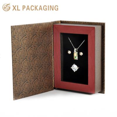 China XL Packaging Custom Logo Cardboard Jewelry Packaging Box with Magnetic Closure and CMYK Printing for sale