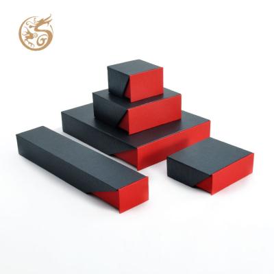 China XL Packaging Custom Luxury Boxes Custom Small Red Black Jewelry Box Drawer Paper Box Ring Necklace Bangle Bracelet Jewelry Gift Box for sale