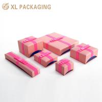 China Hard Custom Printing Small Gift Cardboard Drawer Paper Box With Bow for Jewelry Packaging for sale