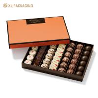 China Foil Stamping Logo Square Rectangle Candy Chocolate Packaging Box Luxury With Gold Insert for sale