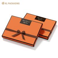 China Foil Stamping Logo Square Rectangle Candy Chocolate Packaging Box Luxury With Gold Insert for sale