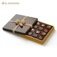 China Custom Design Halloween Chocolate Paper Box Hot Stamping Catering Packaging With Ribbon for sale