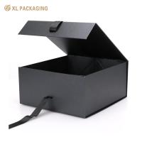 China XL Packaging Custom Luxury Boxes Eco-friendly Black Gift Box With Lid For Presents With Ribbon And Magnetic Closure for sale