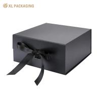 China XL Packaging Custom Luxury Boxes Eco-friendly Black Gift Box With Lid For Presents With Ribbon And Magnetic Closure for sale